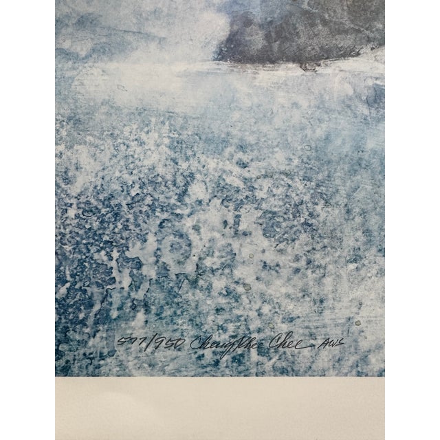 1988 Watercolor Chromolithograph Print Lakeshore Surf by Cheng-Khee ...