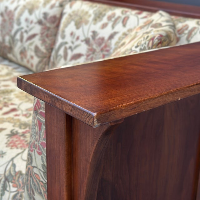 Vintage Stickley Prairie Settle Solid Cherry Framed Sofa in Original ...