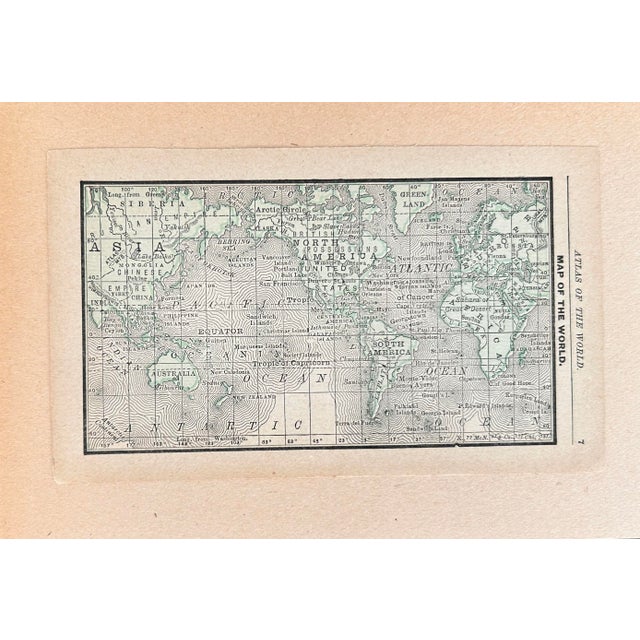 Antique 1888 Map of the World | Chairish