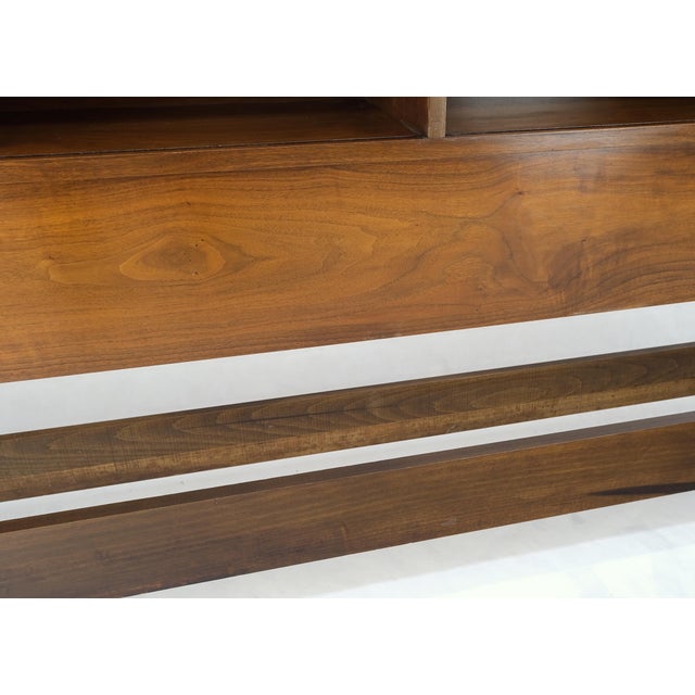 American Mid-Century Modern Walnut King Size Sliding Door Compartments ...