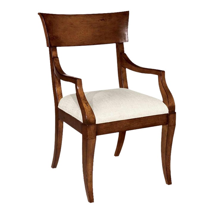Lindsay Arm Chair, Bordeaux Finish | Chairish