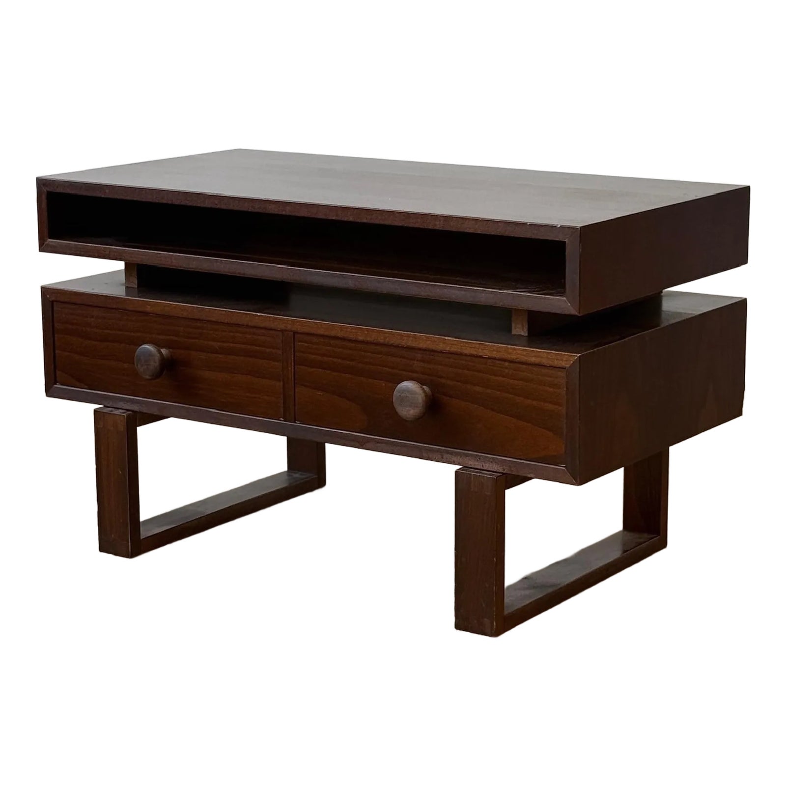 1970s Danish Beech Low Floating Console | Chairish