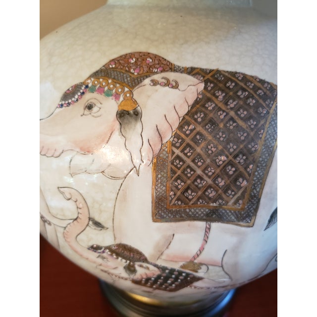 Late 20th Century Frederick Cooper Parade of Elephants Table Lamp ...