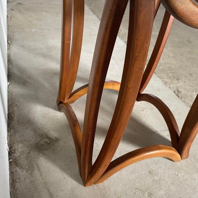 Vintage Modern Sculptural Wooden End Table | Chairish