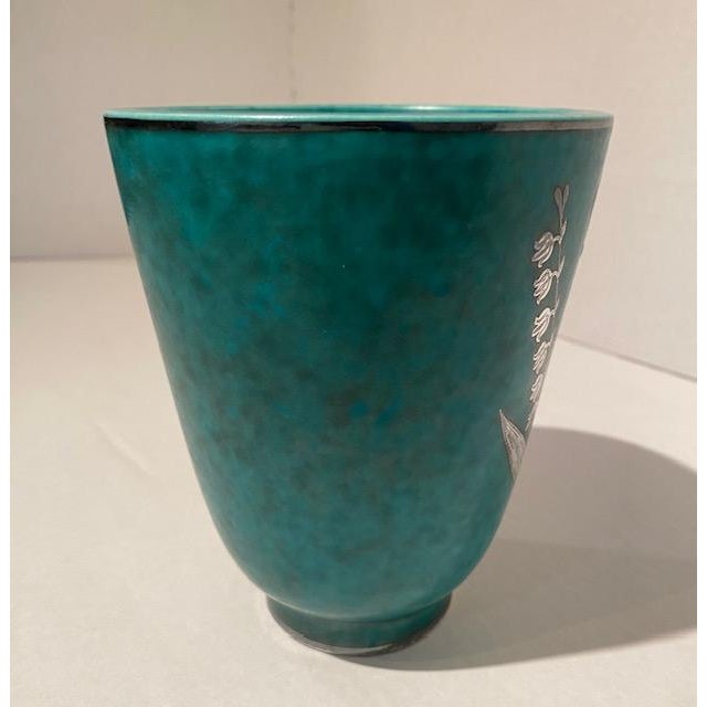 Mid 20th Century Art Deco Argenta Vase by William Kage in Stoneware and ...