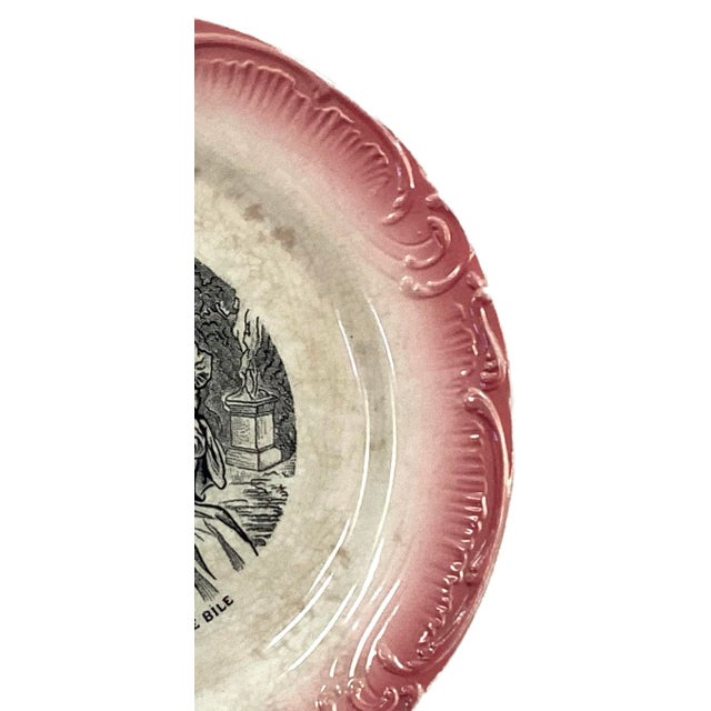 Antique French Les De'jeuners Comiques "Talking Plates", Set of Six ...