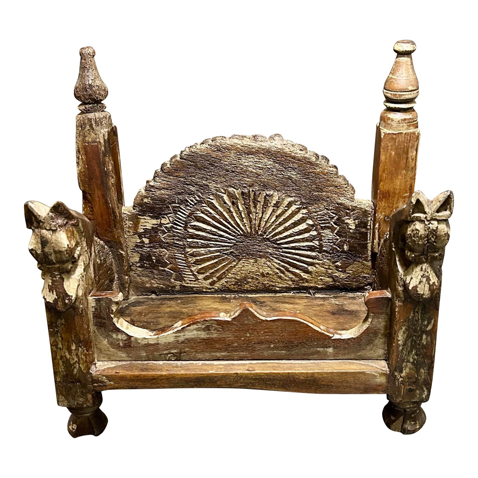 Late 20th Century Rustic Medieval Wooden Vintage Book Holder / Display ...