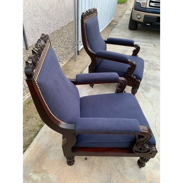 Ralph Lauren Moreton Hall British Colonial Library Chair in Indigo ...