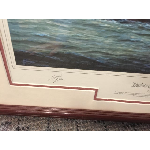 Tim Thompson America's Cup Lithograph the Schooner | Chairish