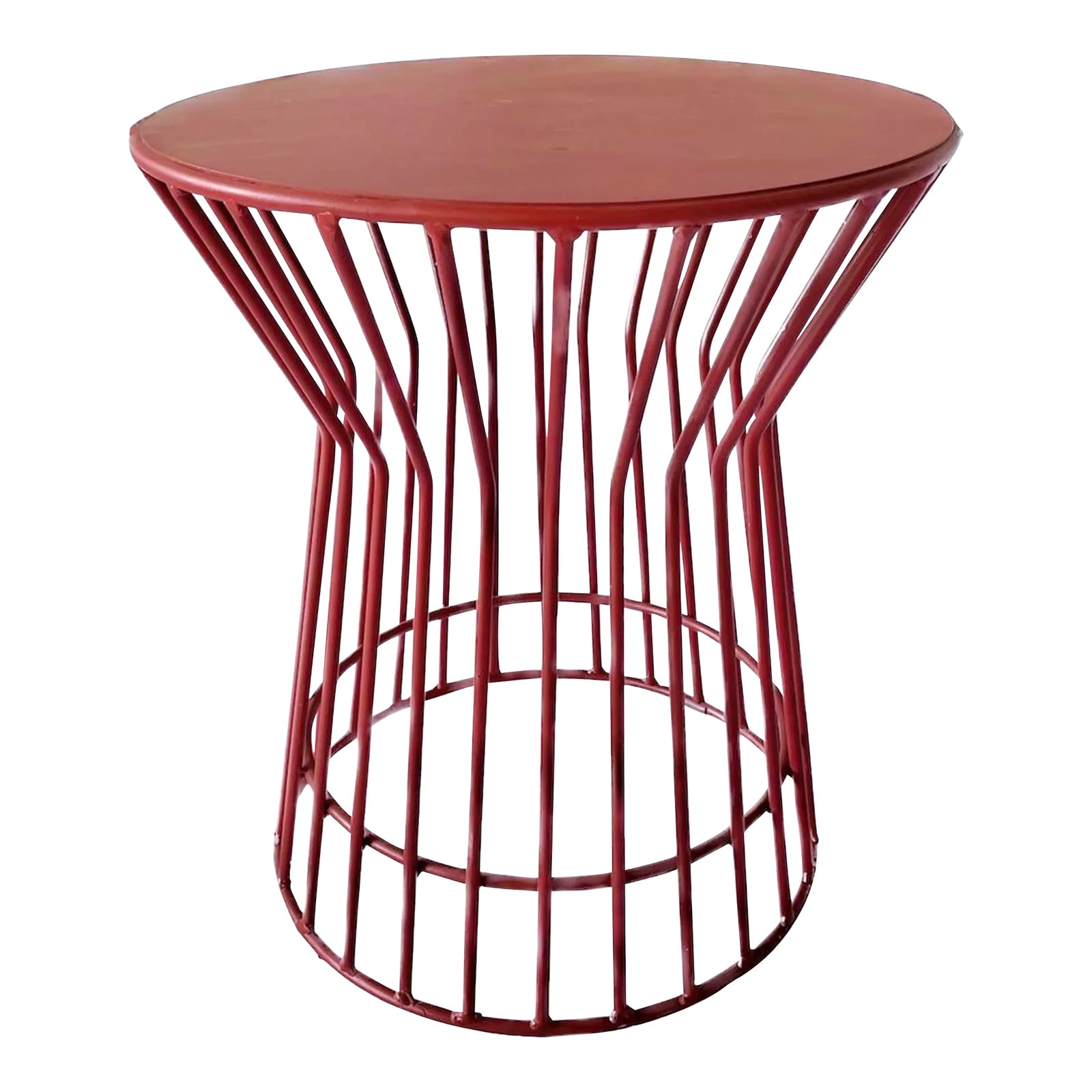 Platner Style Mid-Century Modern Metal Side Table | Chairish