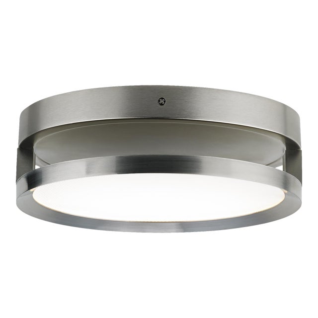 Visual Comfort Modern Finch Float Round Flush Mount LED Satin Nickel ...