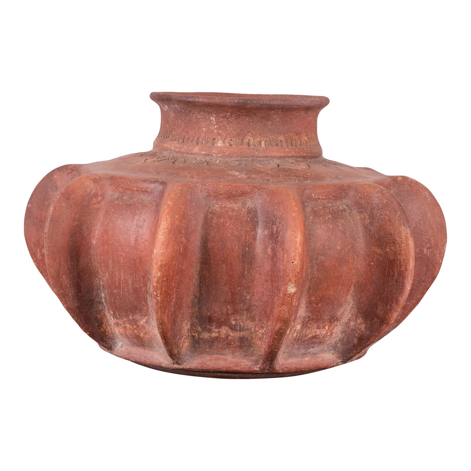 Lobed Earthenware Water Jar, Thailand, 20th Century | Chairish