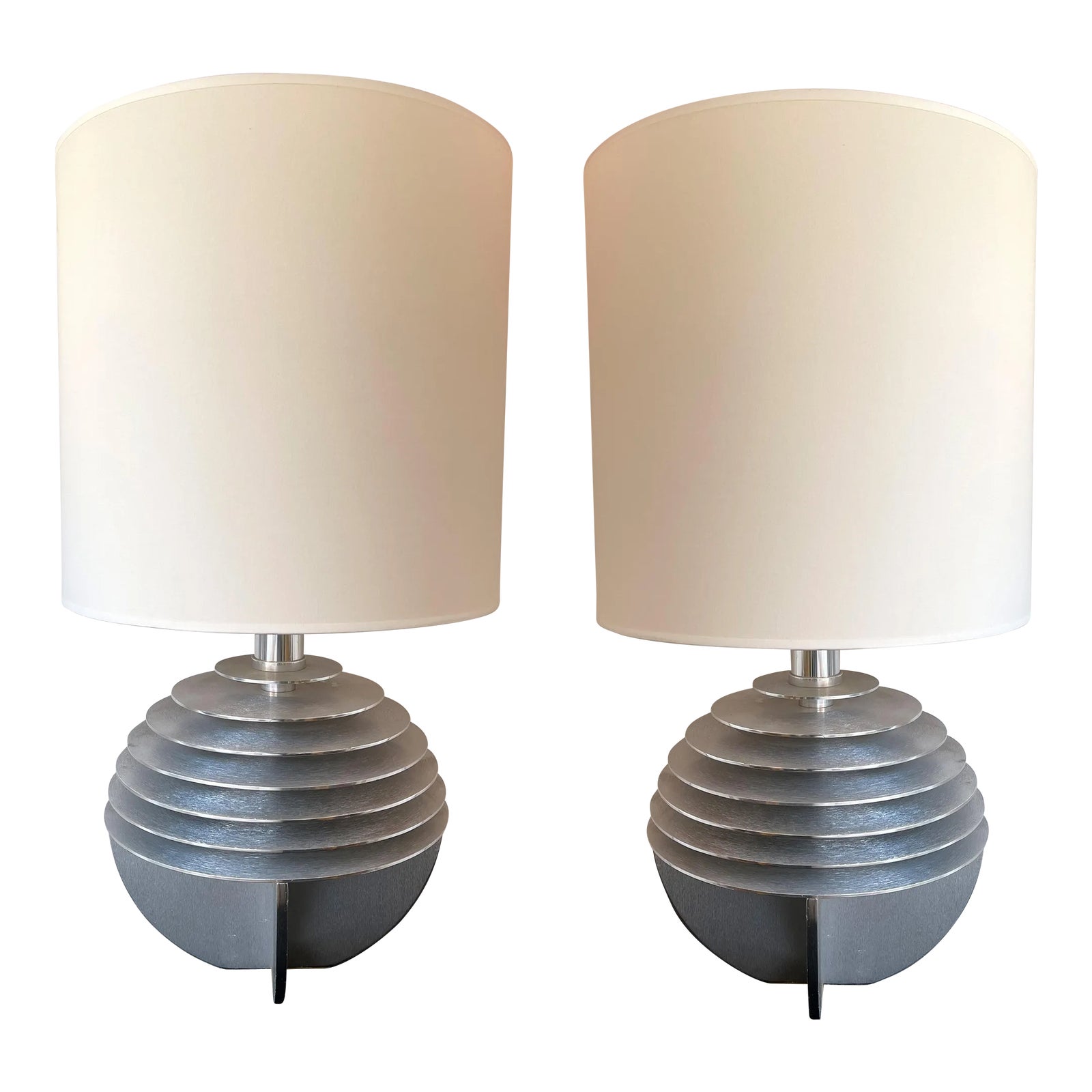 Pair of Metal Saturn Lamps by Banci, Italy, 1970s | Chairish