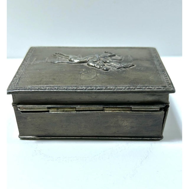 1960s Vintage Jockey Equestrian Metal Snuff Box | Chairish