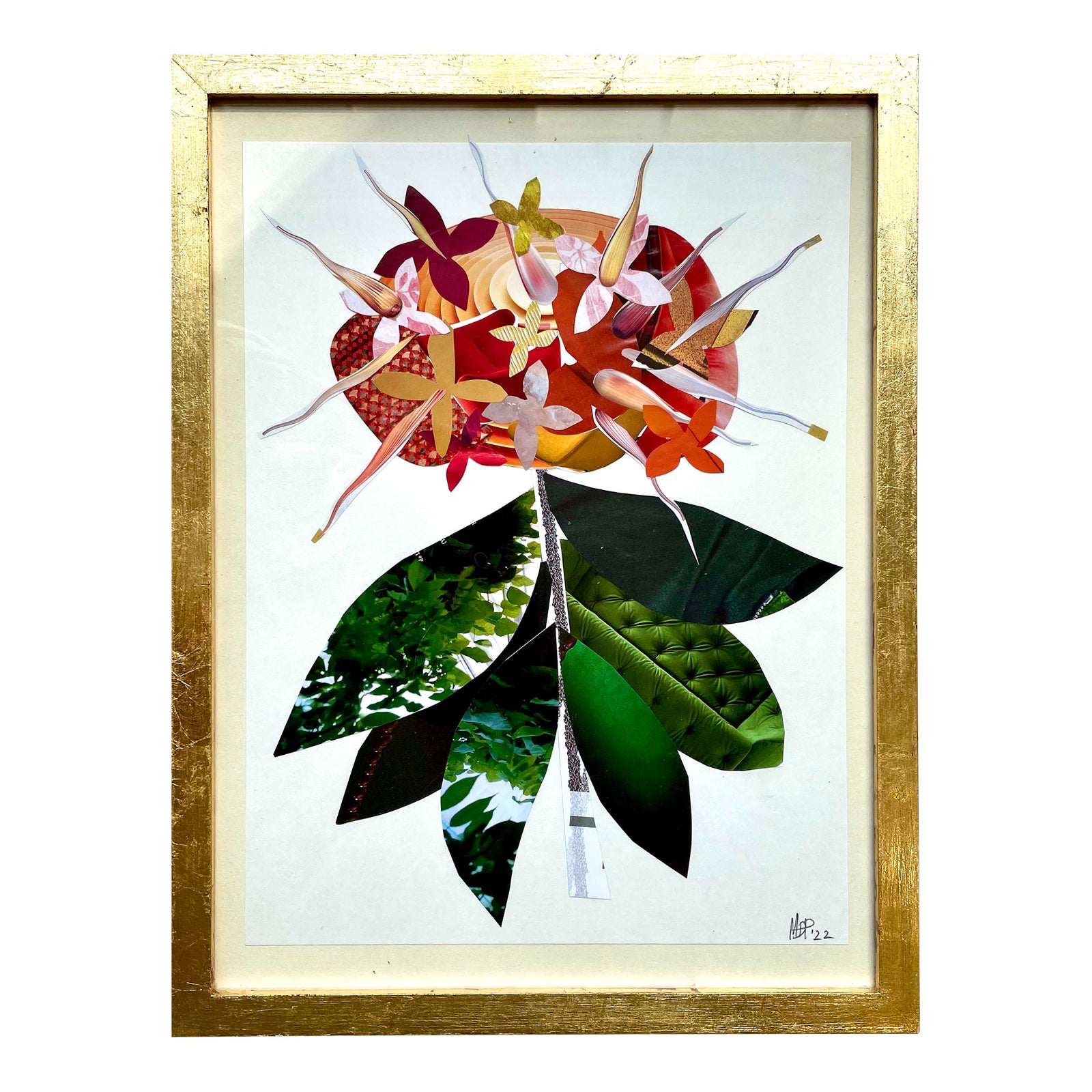 "Saraca Indica" - Botanica - Contemporary Still Life Paper Collage ...