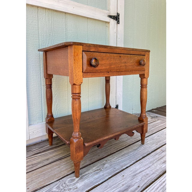 Antique Early 19th Century Southern Solid Chestnut Side Table With ...