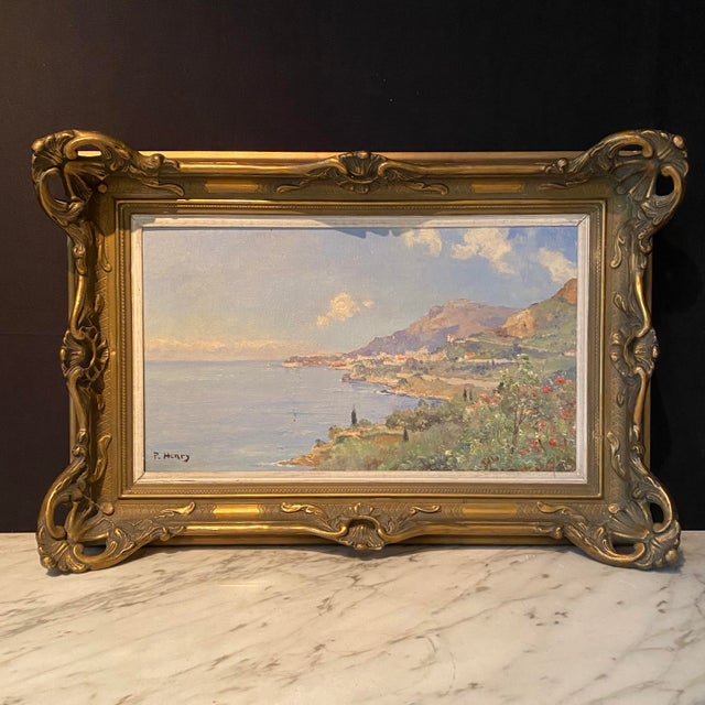 19th Century Signed French Impressionist Oil Painting: Nautical ...