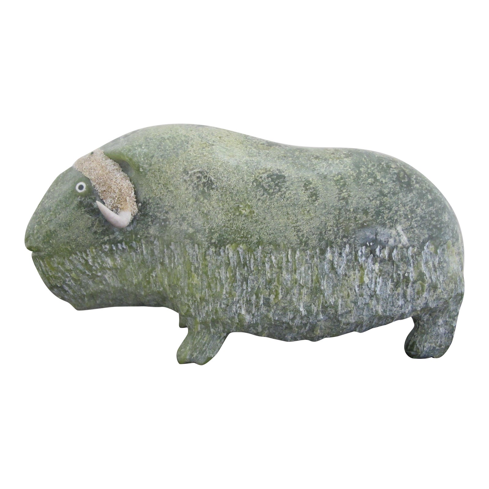 Enook Manomie Frobisher Bay Canada Large Soapstone Carved Musk Ox ...