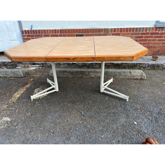 Late 20th Century Vintage Octagonal Formica Metal Base Kitchen Dining ...