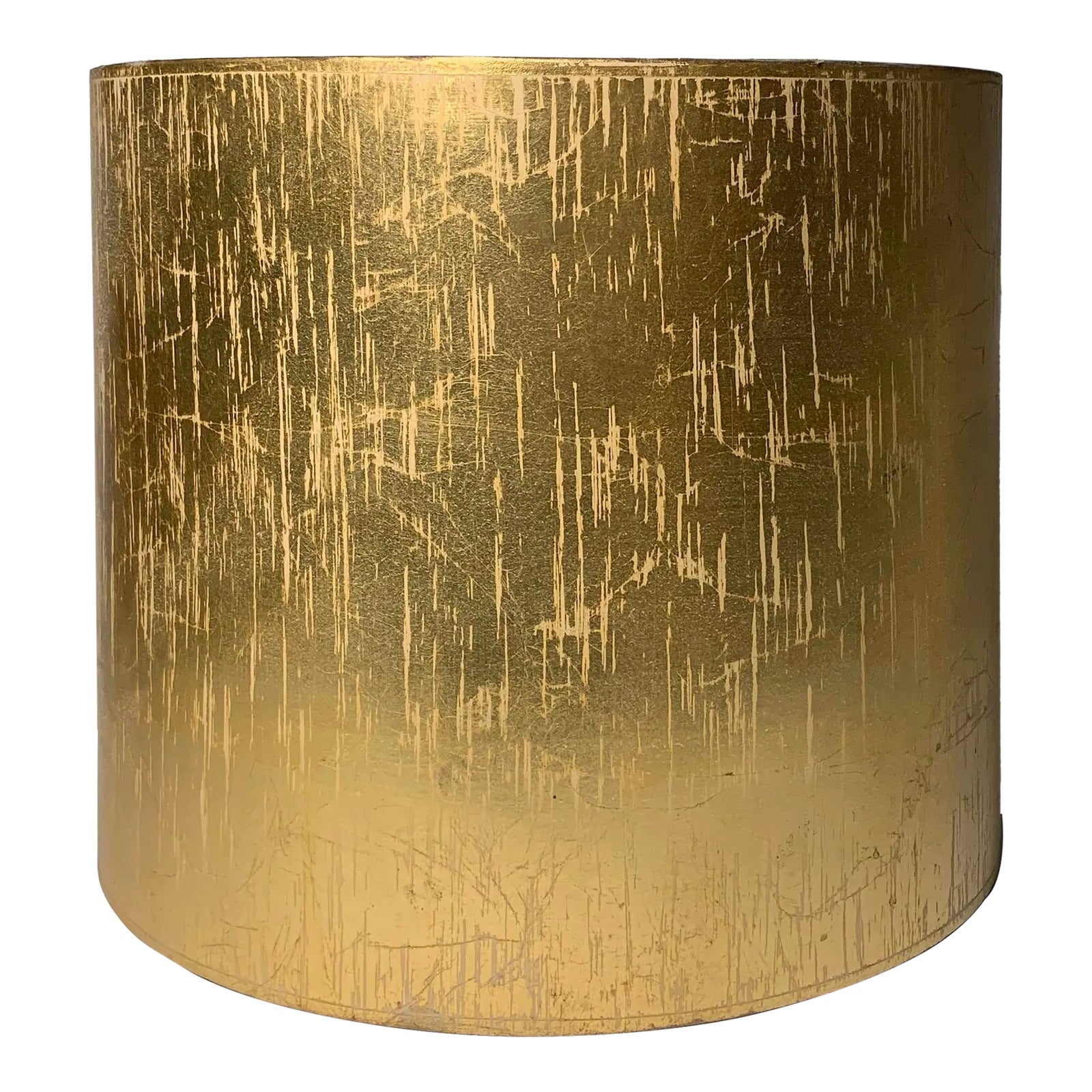Vintage Designer Gold Leaf Lamp Shade | Chairish