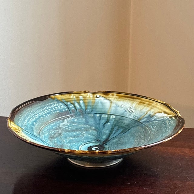 Vintage Studio Pottery Centerpiece Bowl | Chairish