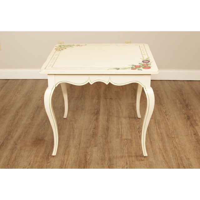 Hand Painted Square Dining Table | Chairish