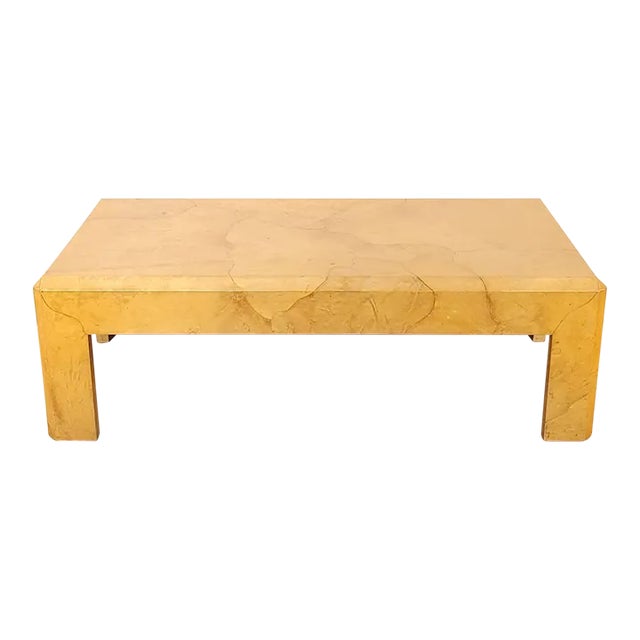 Vintage French Parchment Coffee Table, Circa 1930 | Chairish