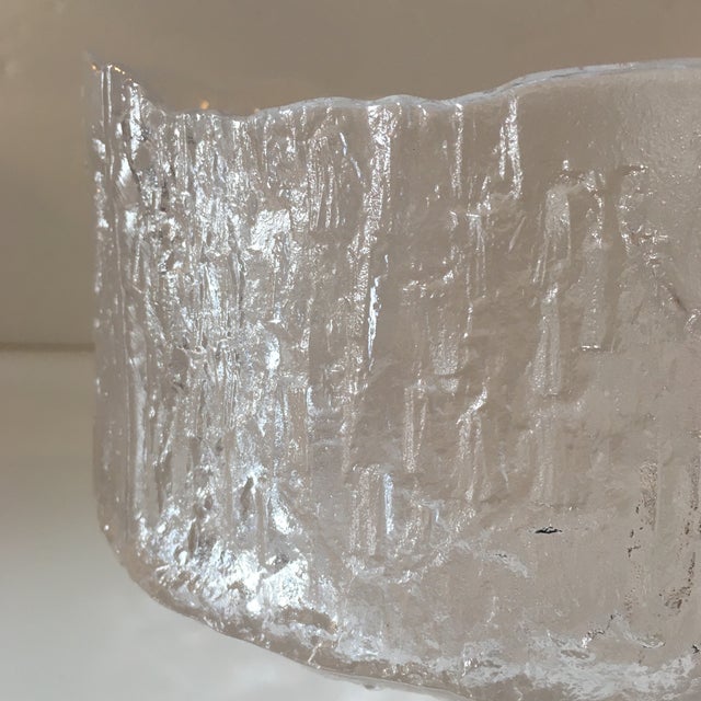 Skruf - Glass Molded and Textured Scalloped "Ice" Bowl | Chairish