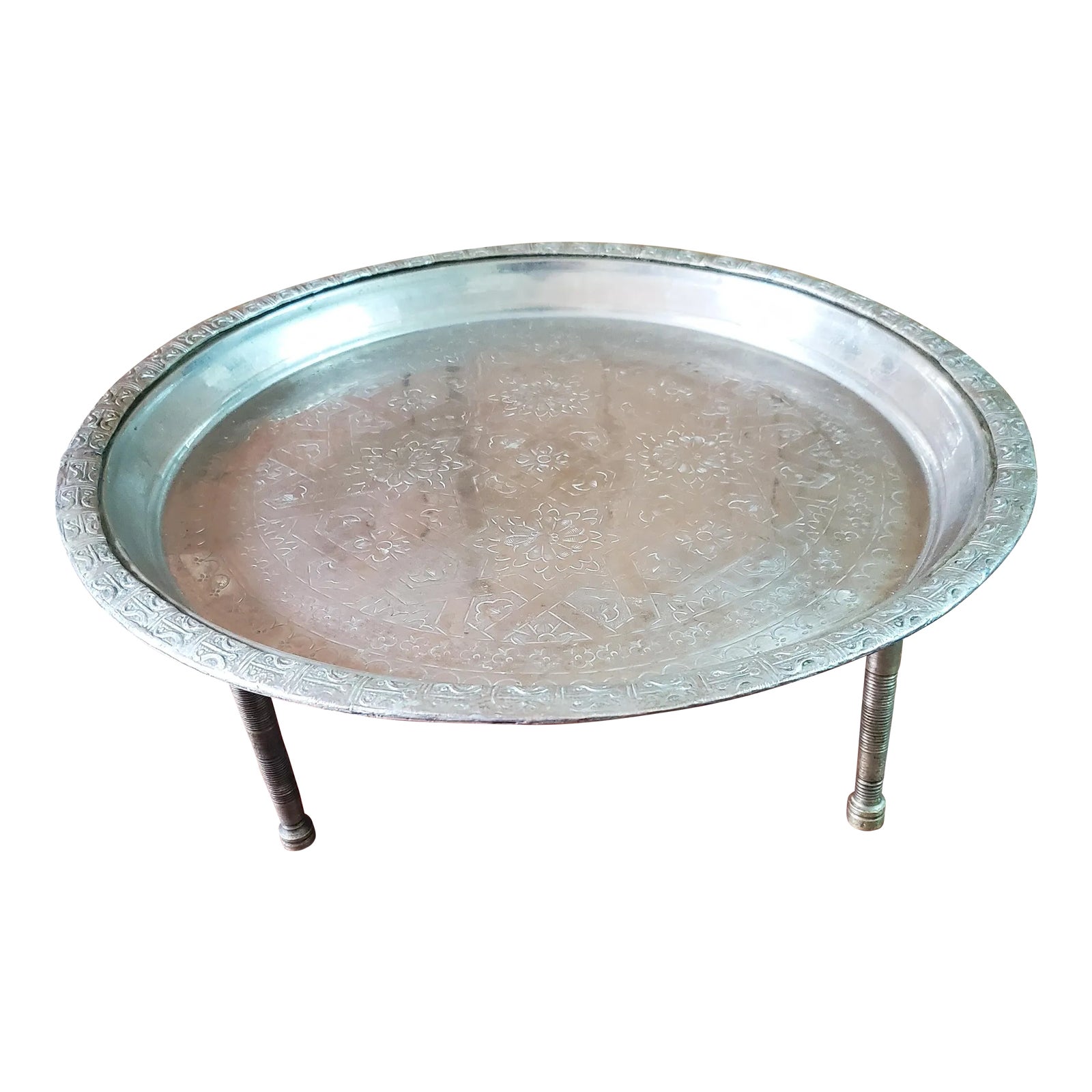 Vintage Plated Silver Tea Serving Tray / Traditional Mint Tea Ceremony ...