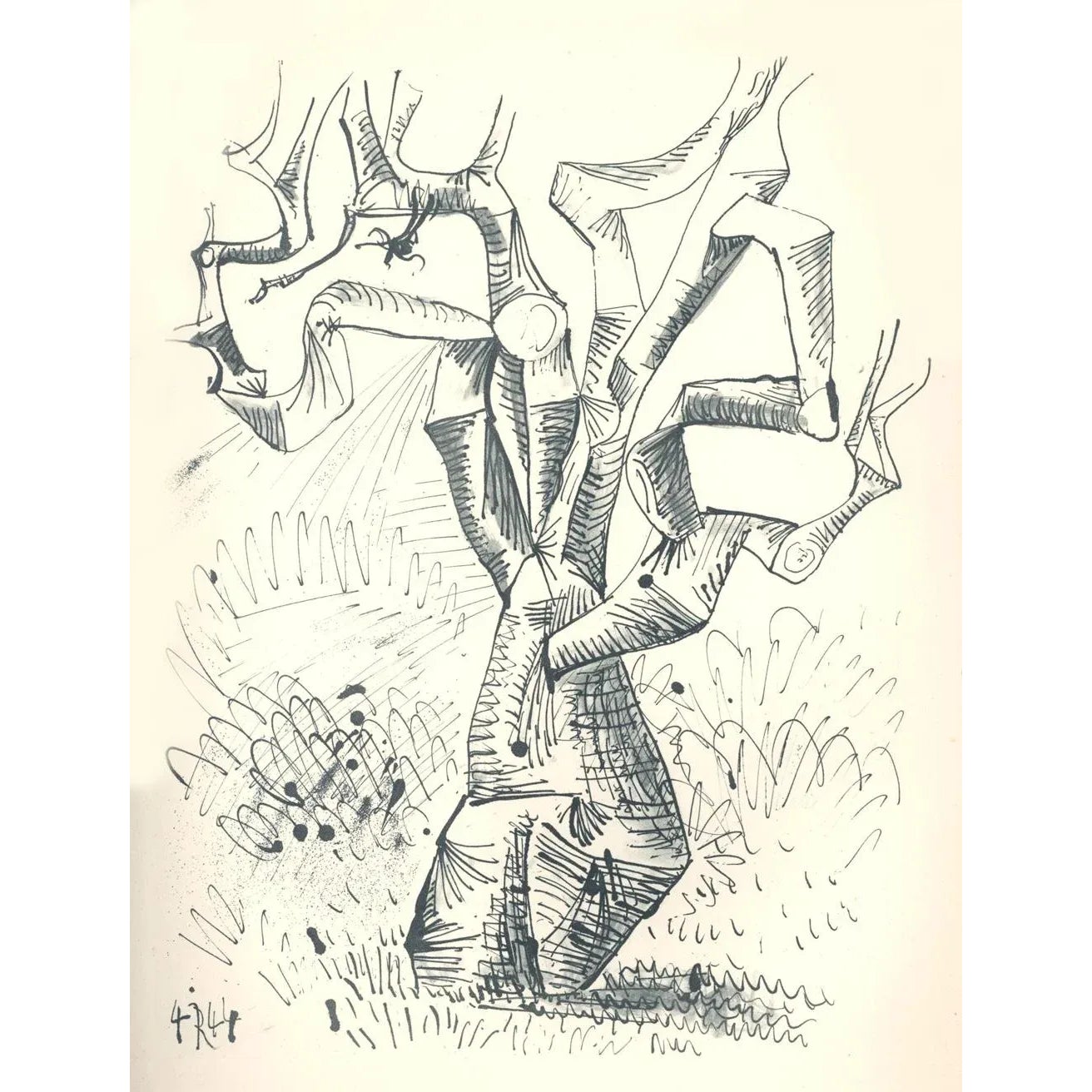 1980s Plate 7 Tree Pochoir After Pablo Picasso | Chairish