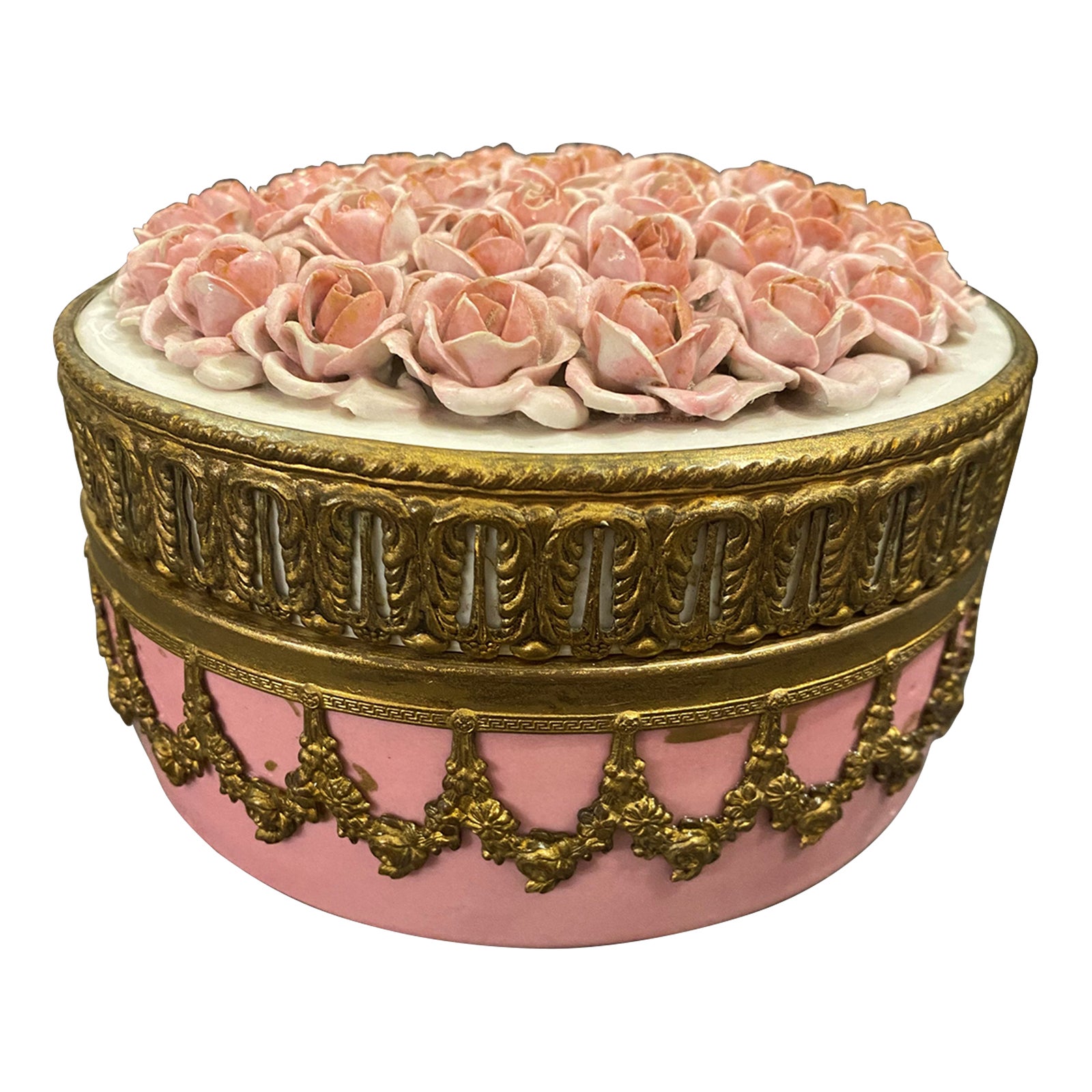 Vintage Powder Box | Chairish