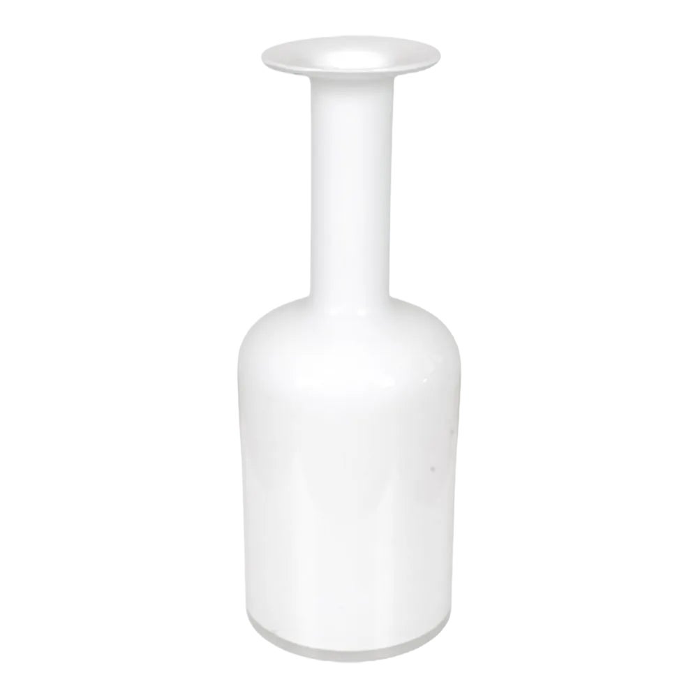 White Glass Vase From Otto Brauerholmegaar Chairish