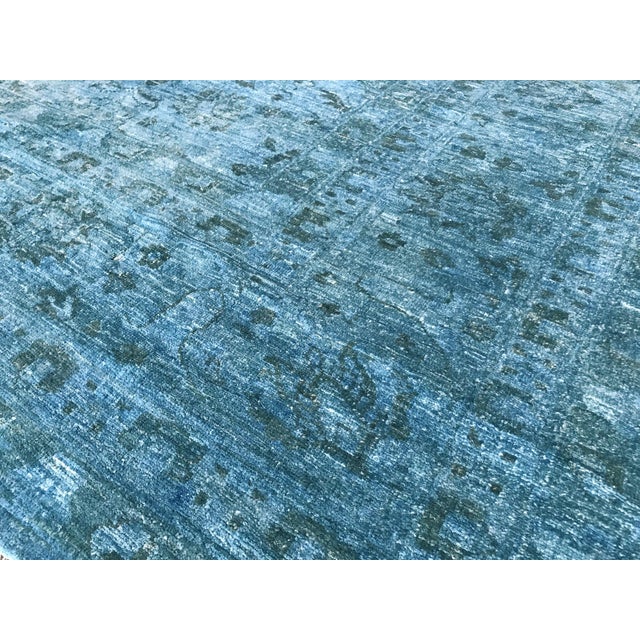 Turquoise Silky Wool Overdyed Rug - 11′8″ × 16′2″ | Chairish