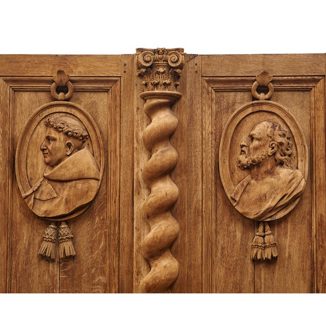 18th Century Italian Baroque Antique Church Pew With Panels | Chairish