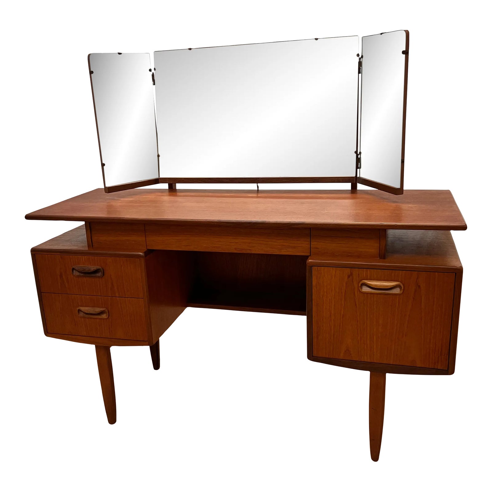 1960s Mid Century Triple Mirror Vanity by G Plan | Chairish