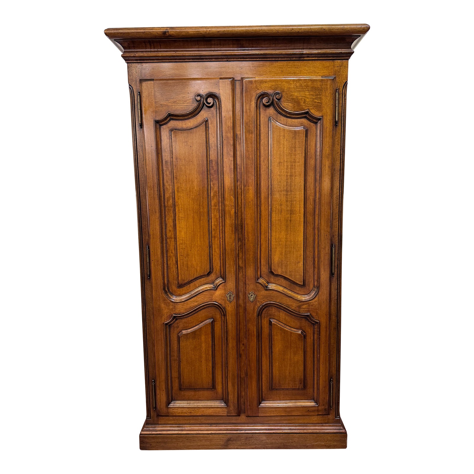 French Provencal Country Style Linen Armoire | Chairish