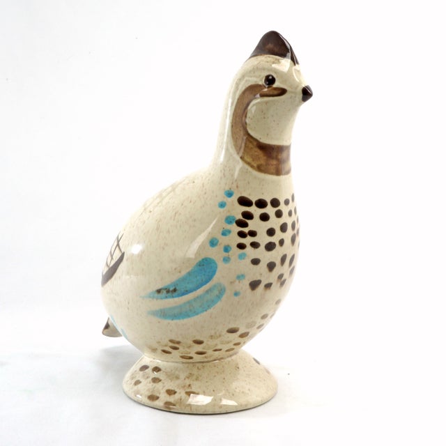 Mid Century Large Redwing Pottery Quail Hors d'Oeuvres Appetizer Server ...