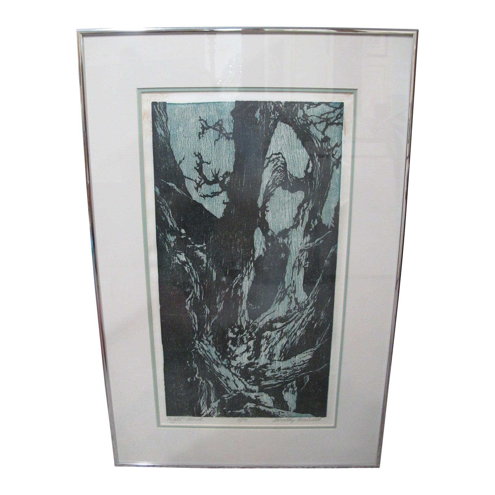 Dorothy Mandel Signed Framed Limited Edition Night Mood Woodblock Print ...