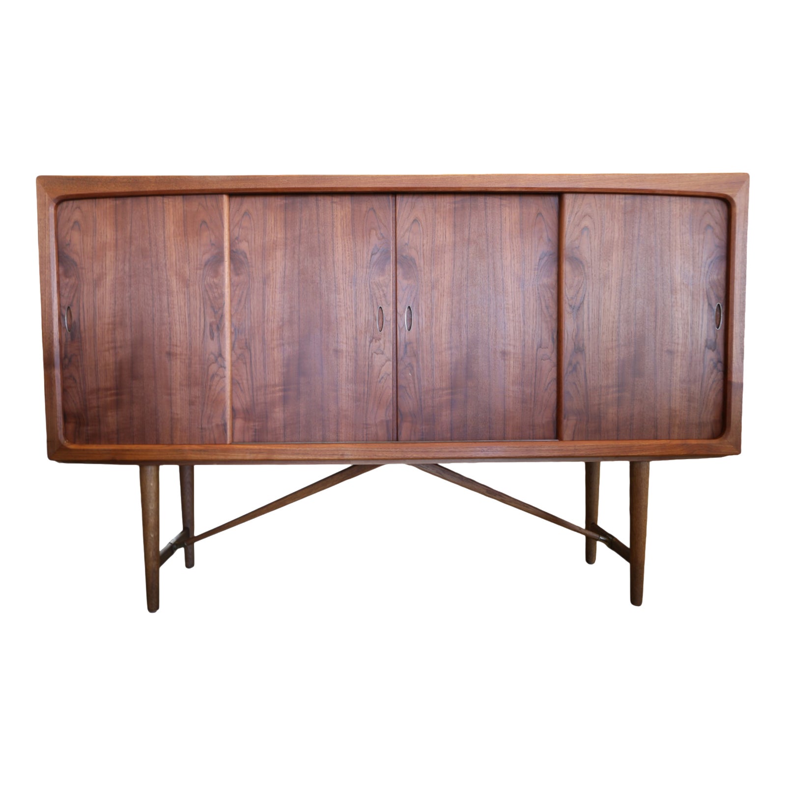 Danish Teak Sideboard with Sliding Doors, 1960s | Chairish