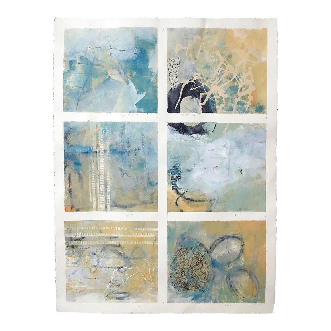 "Exploration 1-6", Original Mixed Media Painting by Jill Krasner | Chairish