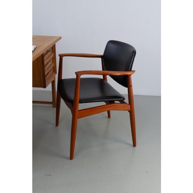 Danish Teak Captains Chair by Erik Buch for Ørum, 1960s | Chairish