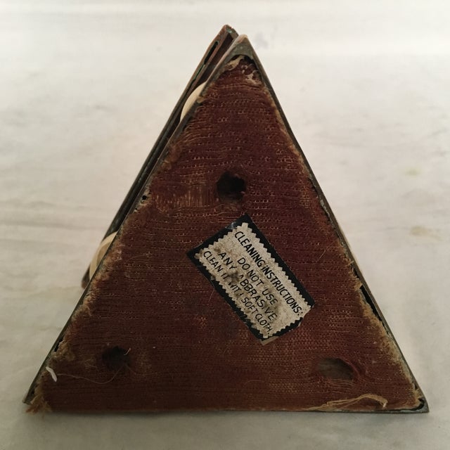 Antique French 20th Century Modernist Hammered Copper & Brass Obelisk ...