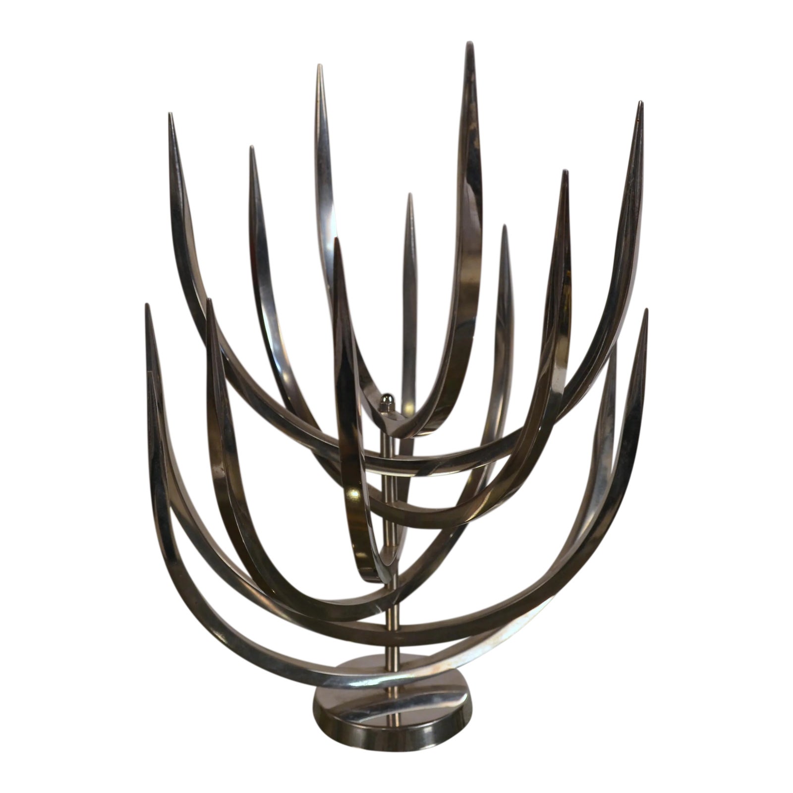 Polished Stainless Steel Candle Tree by Xavier Feal | Chairish