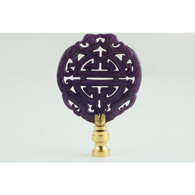 Chinese Calligraphy Symbol Lamp Finials - a Pair | Chairish
