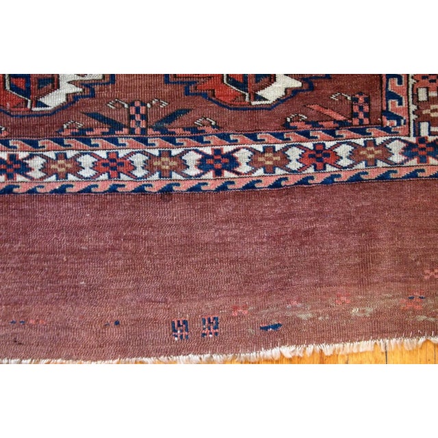 1880s Handmade Antique Turkmen Yomud Rug | Chairish