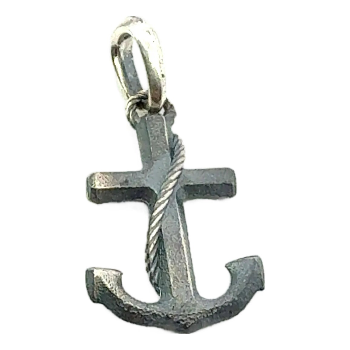 1990s David Yurman Maritime Anchor Pendant Sterling Silver Estate ...
