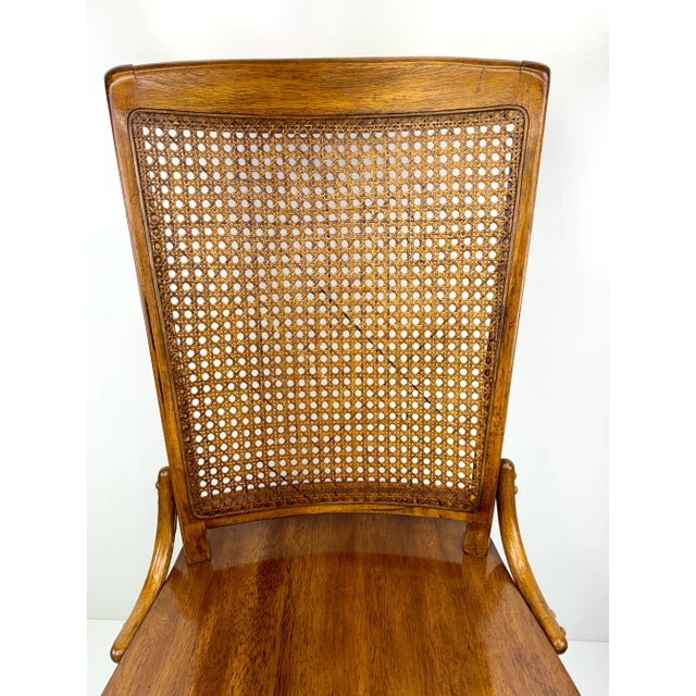 Mid Century Cane Back Swivel Office Chair | Chairish