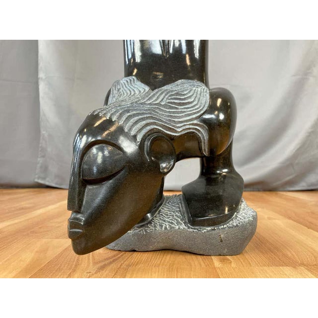 Gedion Nyanhongo “Exercising”, Large Shona Springstone Sculpture, 1990s ...