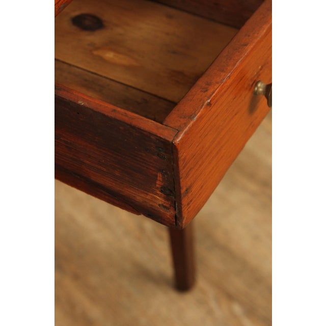 Antique Federal Softwood Single Drawer Splayed Leg Work Table ...