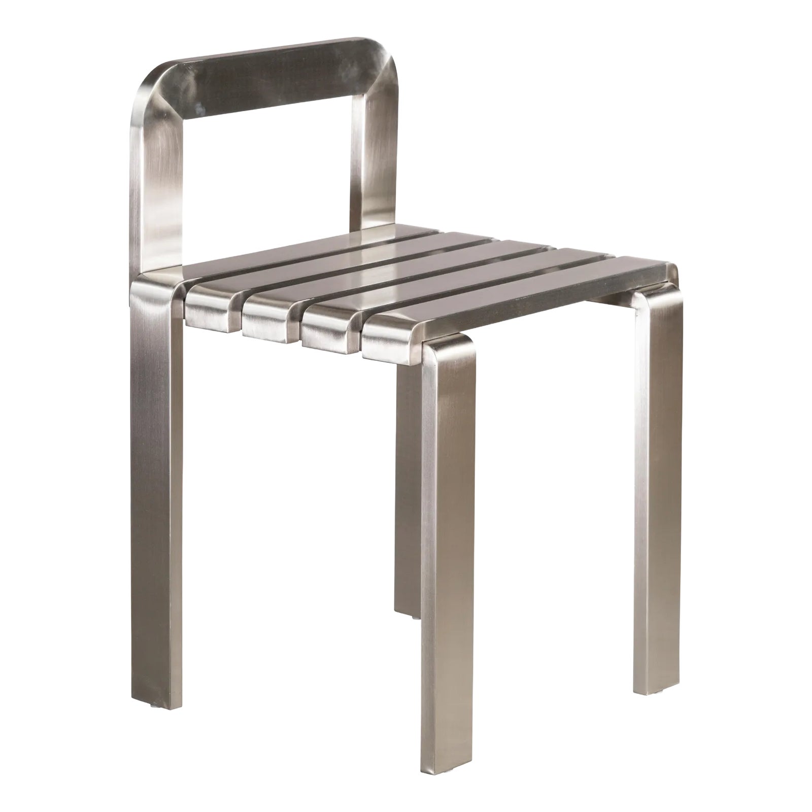 Tara Silver Metal Chair | Chairish